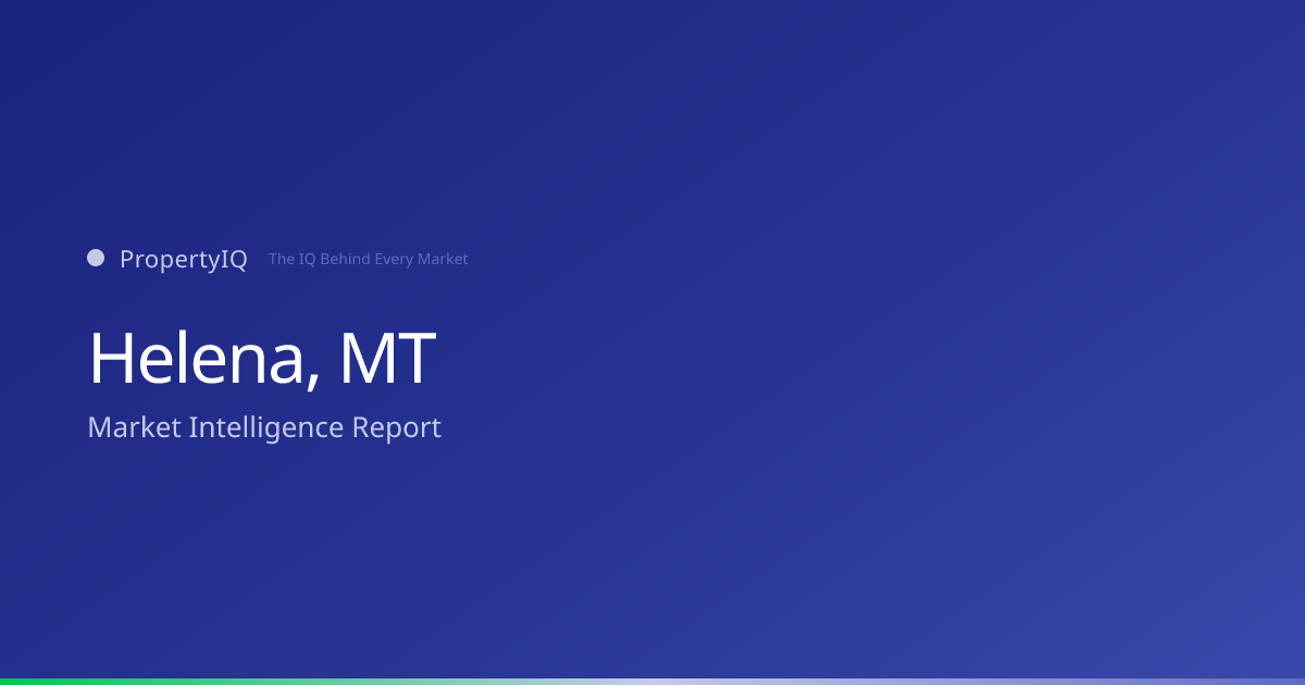 Helena, MT Housing Market — 2026 Analysis